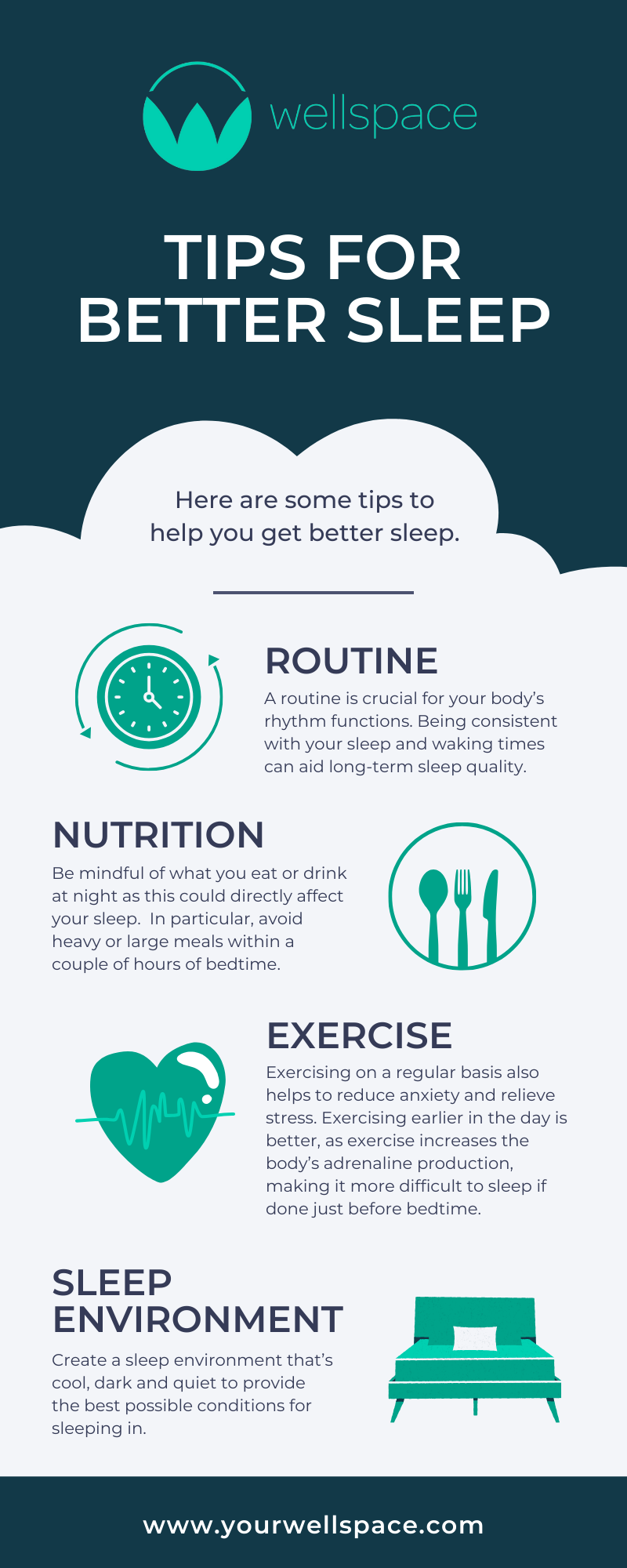 Tips For Better Sleep - Wellspace